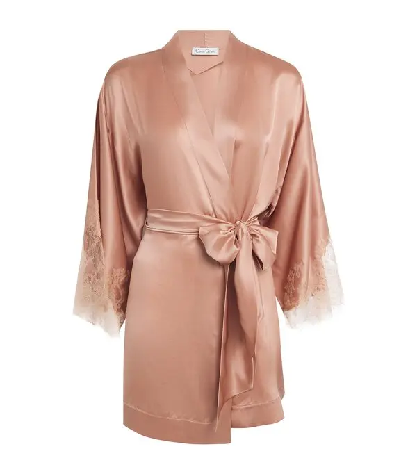 Carine Gilson Short Silk Cérès Robe - Nude