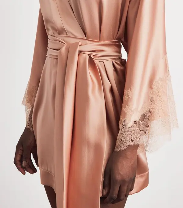 Carine Gilson Short Silk Cérès Robe - Nude