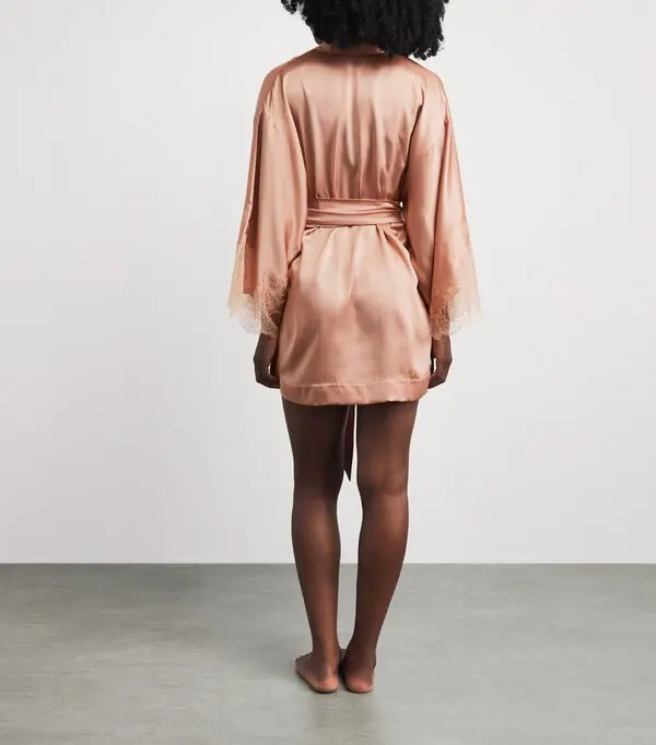 Carine Gilson Short Silk Cérès Robe - Nude