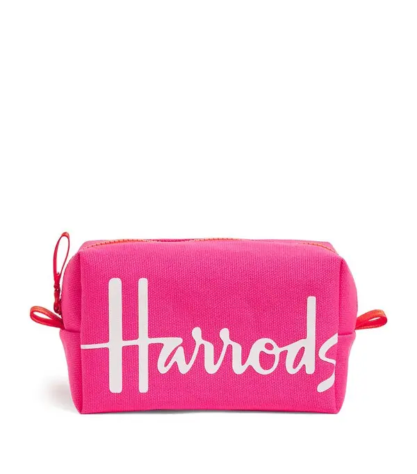 Harrods Cotton Logo Cosmetics Bag