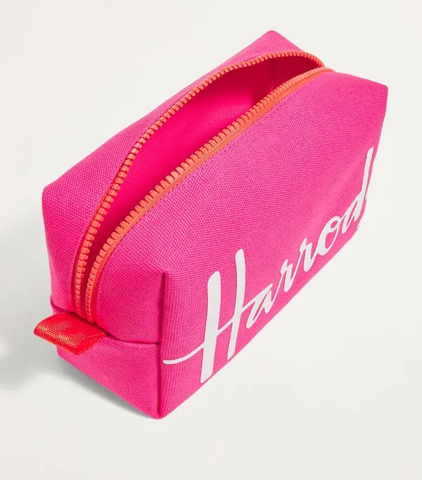 Harrods Cotton Logo Cosmetics Bag