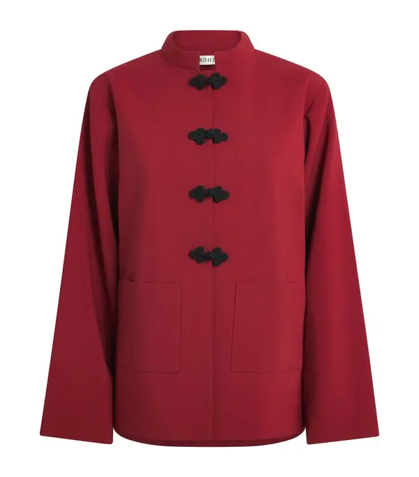 RÓHE Wool Pankou-closure Jacket