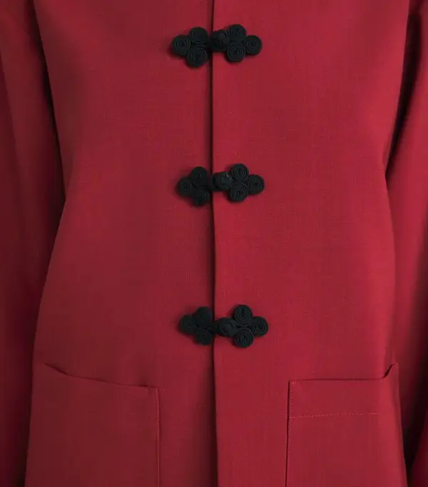 RÓHE Wool Pankou-closure Jacket - Red