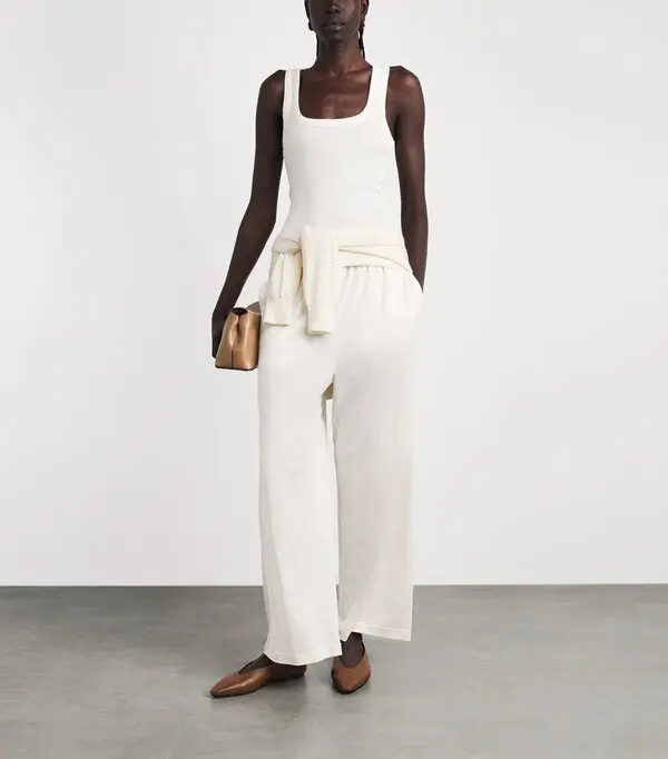 TOTEME Cotton-silk Wide-leg Trousers