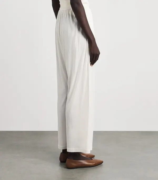 TOTEME Cotton-silk Wide-leg Trousers