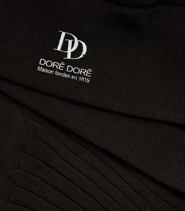 DORE DORE Mercerised Cotton Ribbed Gentleman Socks