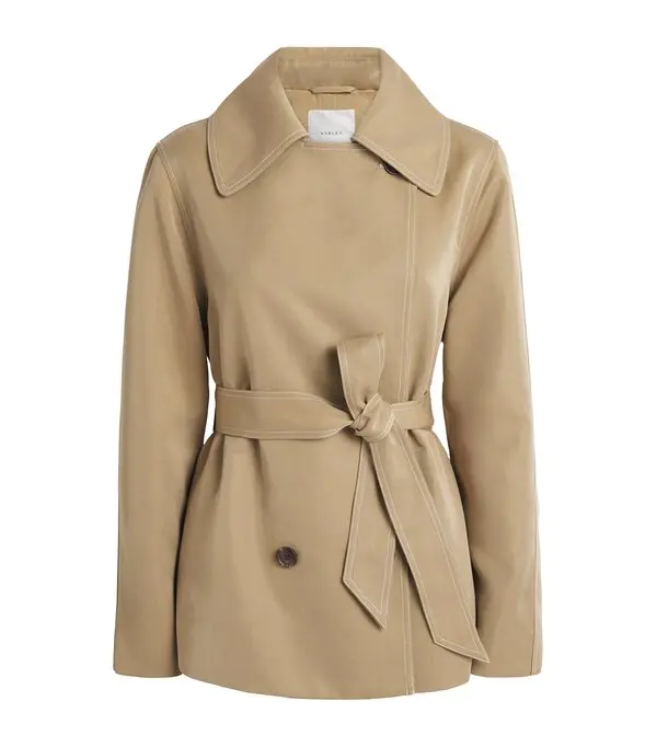 Varley Maddox Cropped Trench Coat - Beige