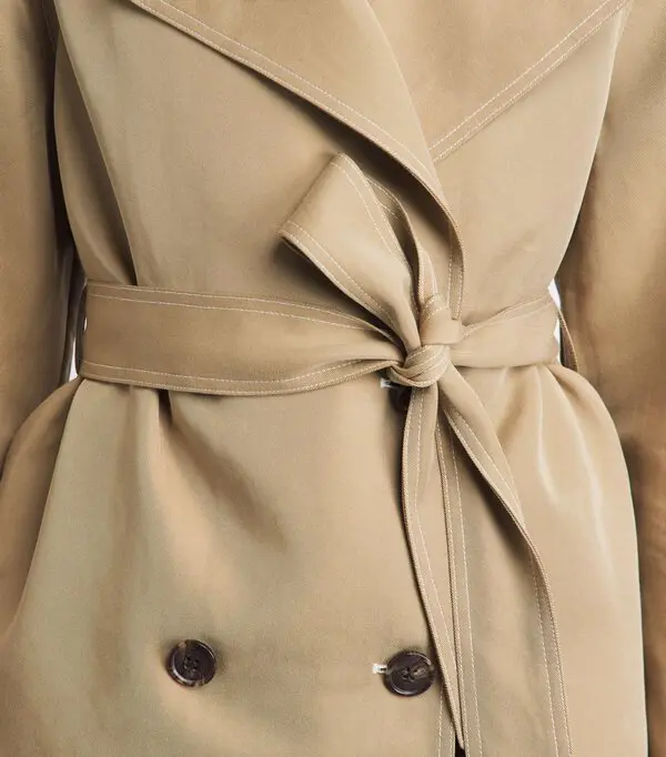 Varley Maddox Cropped Trench Coat - Beige
