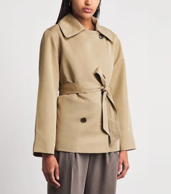 Varley Maddox Cropped Trench Coat - Beige