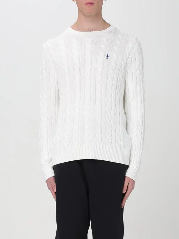 Polo Ralph Lauren Cable Knit Crewneck Sweater - White