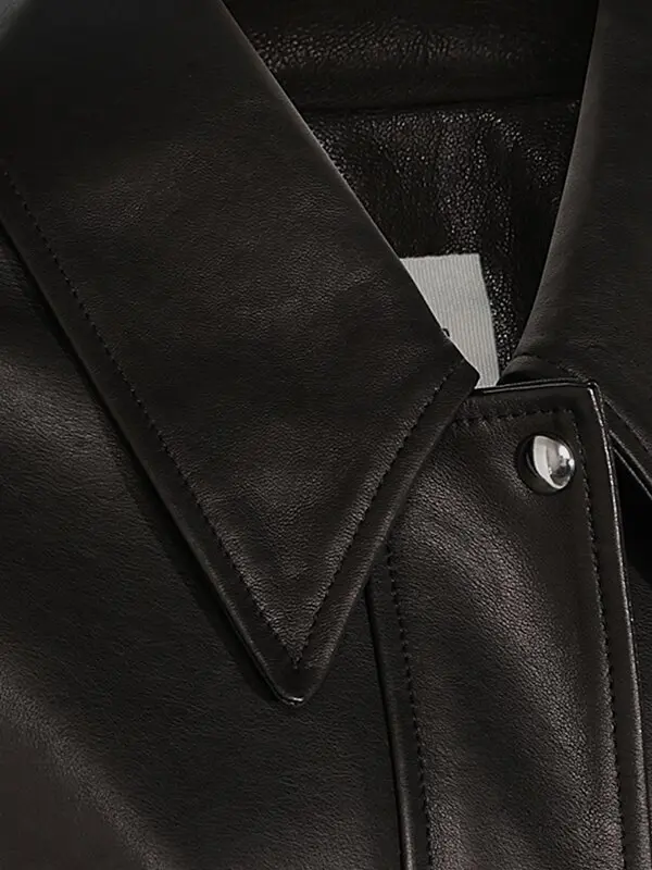 Khaite Leather Bomber Jacket