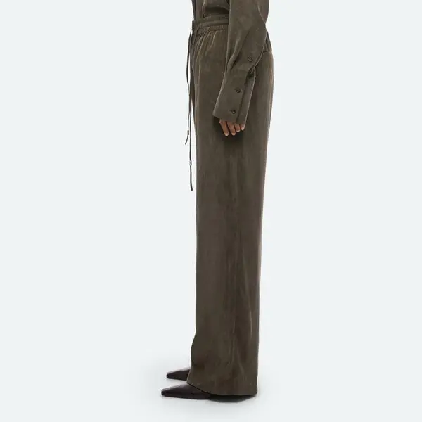 Helmut Lang Fluid Pull-on Pants - Dark Moss