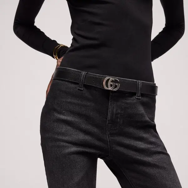 Gucci Reversible Double G Buckle Leather Belt