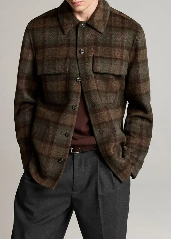 Vince Plaid Splittable Wool-blend Shirt Jacket