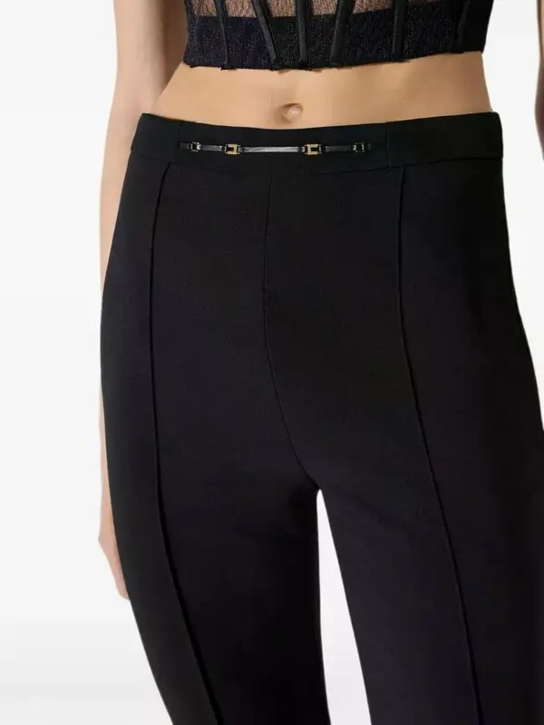 Elisabetta Franchi Boot-cut Trousers With Logo Detail