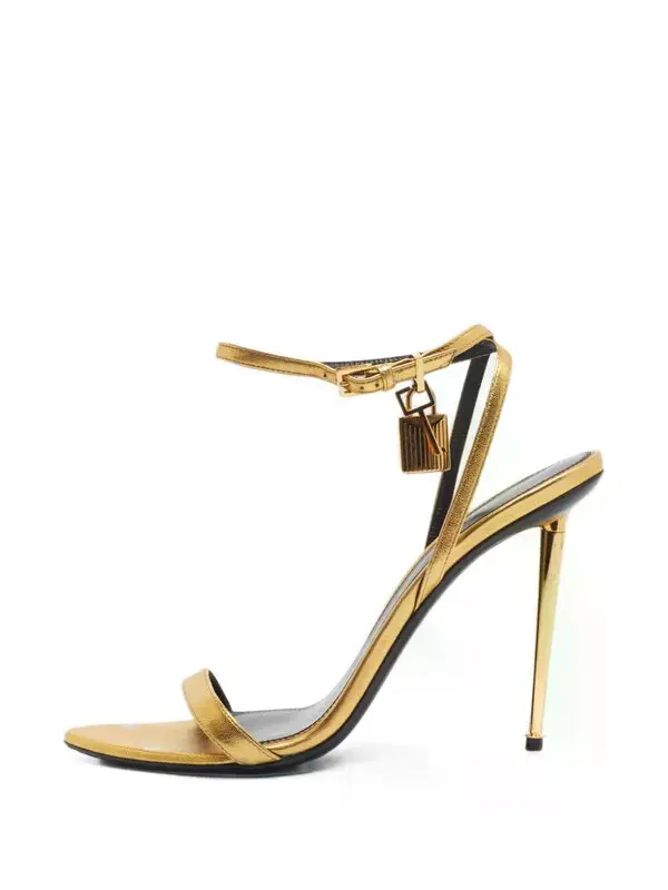 TOM FORD Padlock Ankle-strap Sandals - Yellow