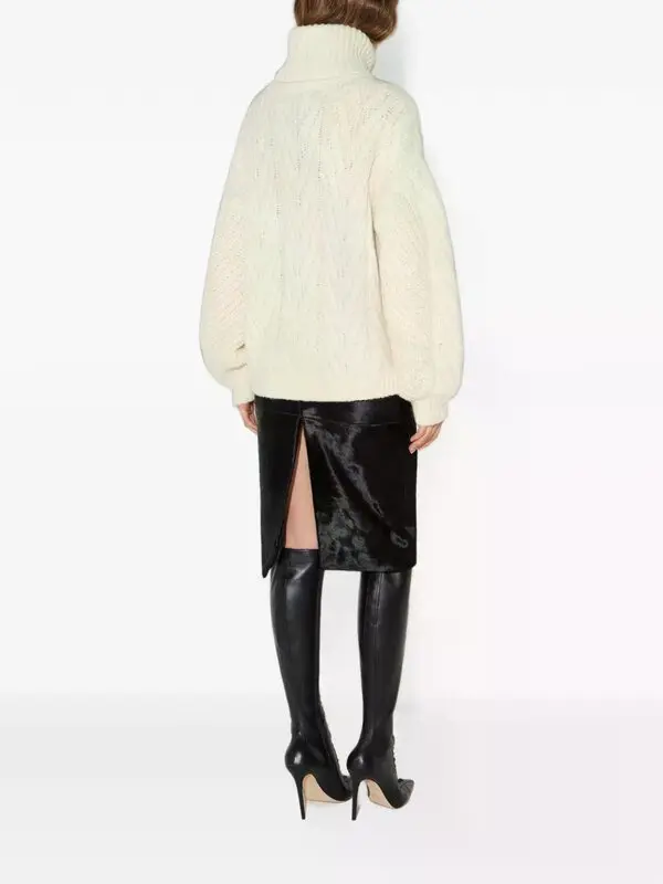 Elisabetta Franchi Knit Pullover With Turtleneck And Wide Sleeves