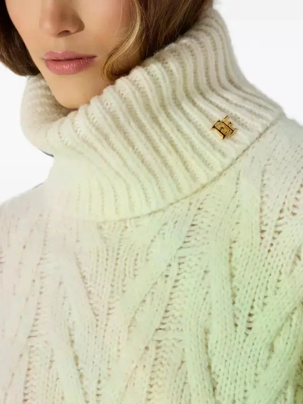 Elisabetta Franchi Knit Pullover With Turtleneck And Wide Sleeves