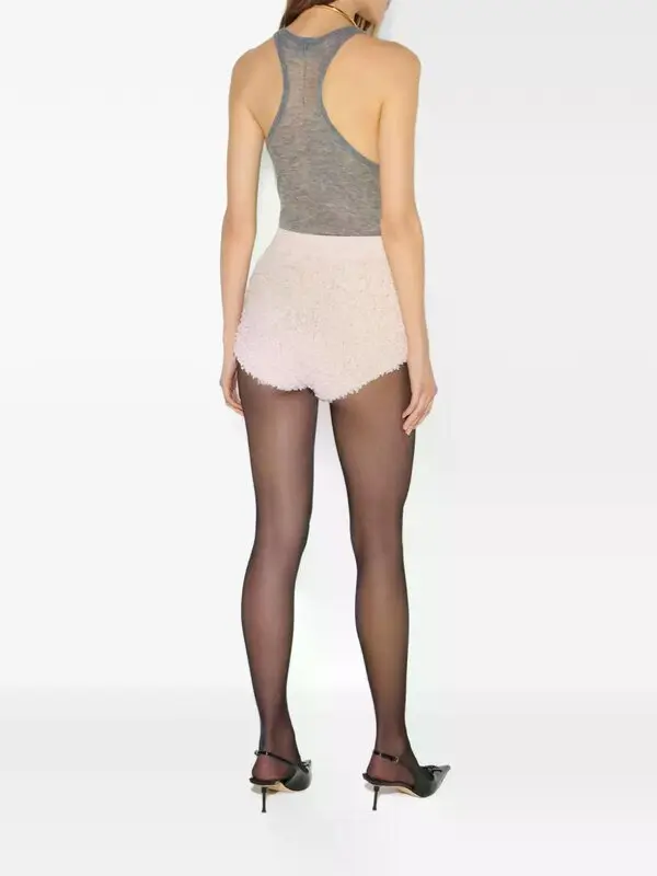 Elisabetta Franchi Fleece Shorts With Terry Texture