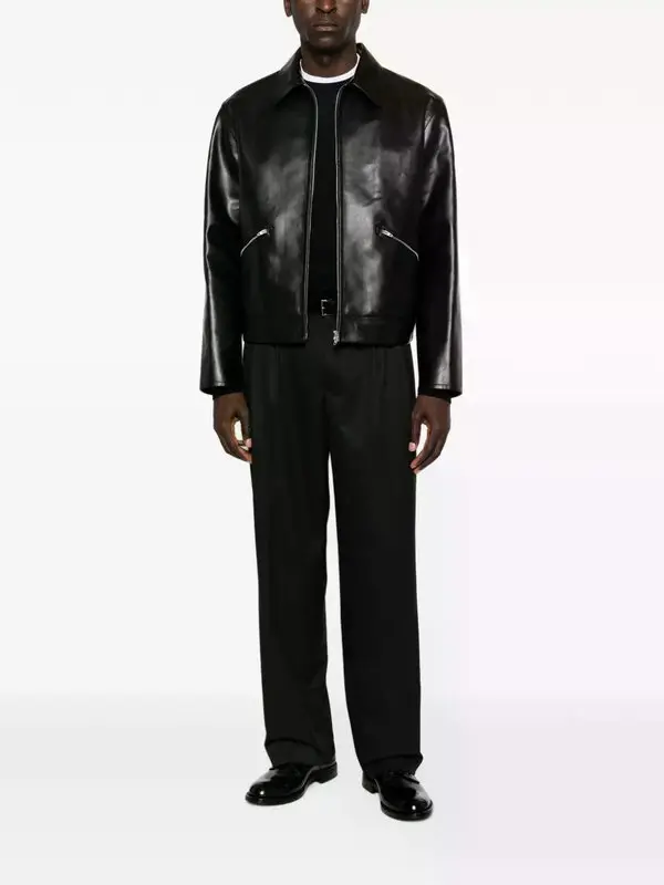 Calvin Klein Pleated Straight-leg Trousers