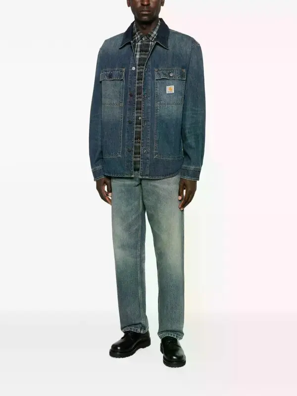 Carhartt Work In Progress Logo-patch Button-down Jacket