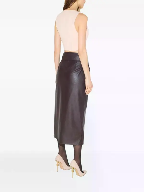 Elisabetta Franchi Sleeveless Technical Fabric Top With Zip Closure