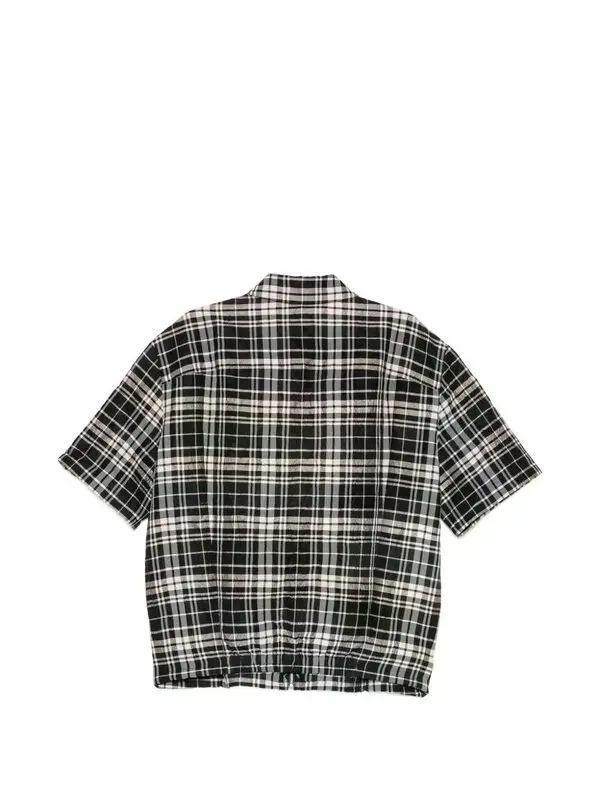 CROQUIS Crease-effect Plaided Polo