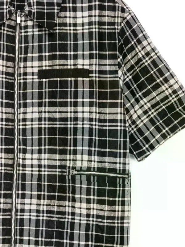 CROQUIS Crease-effect Plaided Polo