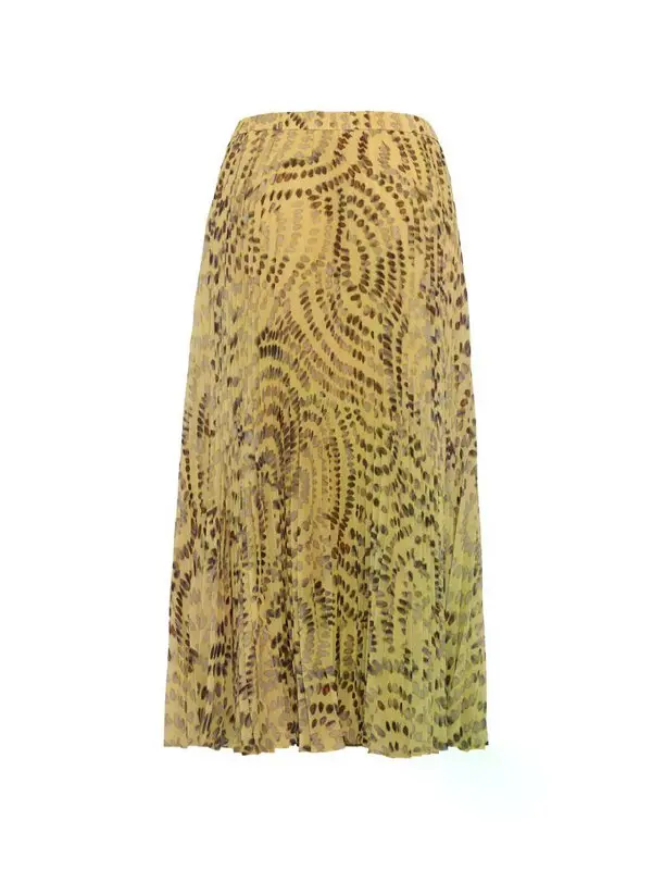 Cara Cara Otta Pleated Midi Skirt - Yellow