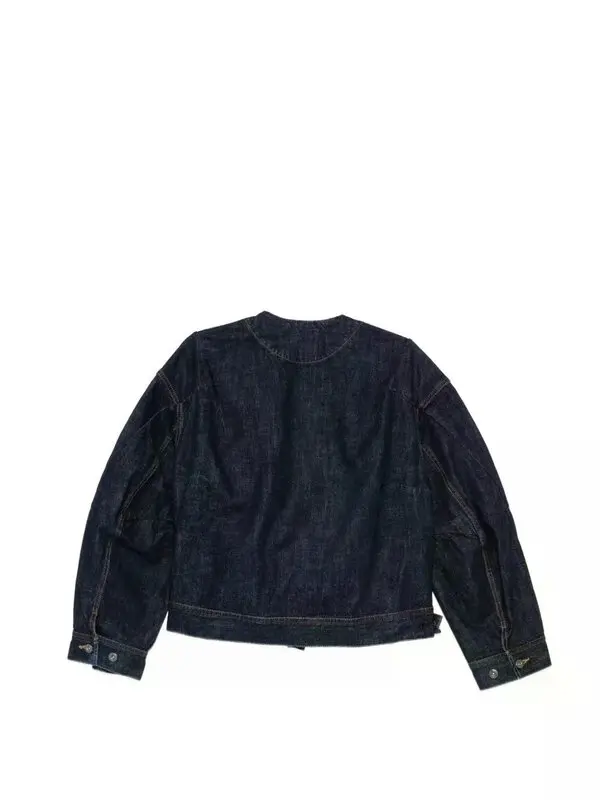 JNBY Oversized Collarless Denim Jacket