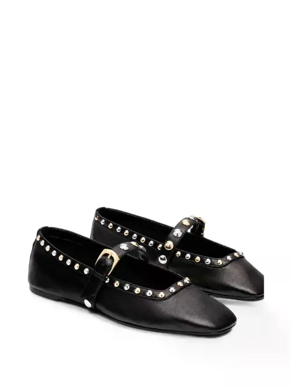 STUART WEITZMAN Perry Studded Ballet Flats - Black