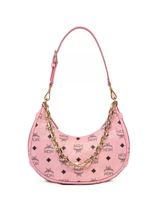 Mcm Aren Logo-print Chain-link Shoulder Bag