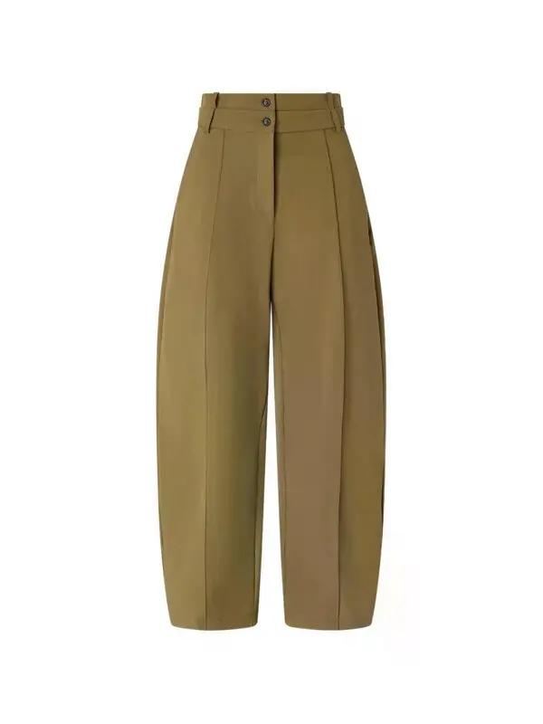 Pinko Belted Pintuck Tailored Trousers - Green
