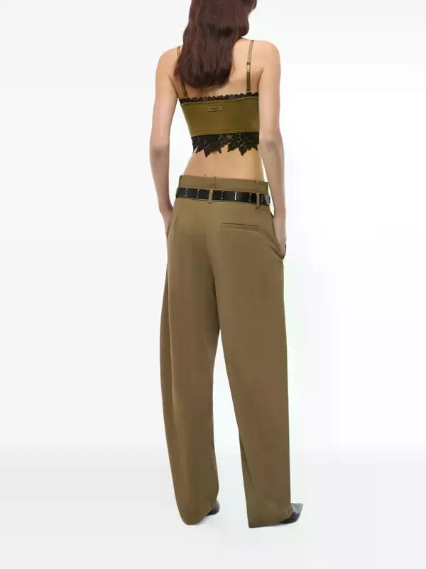 Pinko Belted Pintuck Tailored Trousers