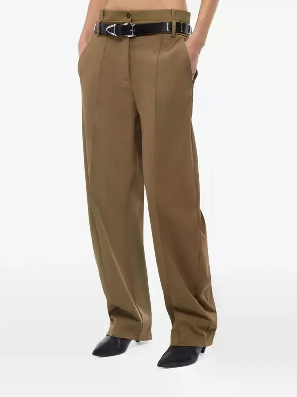 Pinko Belted Pintuck Tailored Trousers
