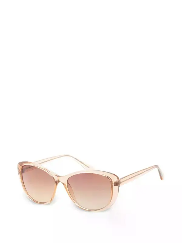 Calvin Klein Cat Eye Frame Sunglasses With Engraved Arms - Neutrals