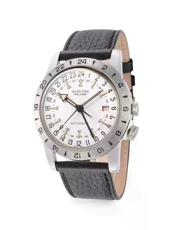 GLYCINE Airman Vintage The Chief Gmt 40mm Watch - White