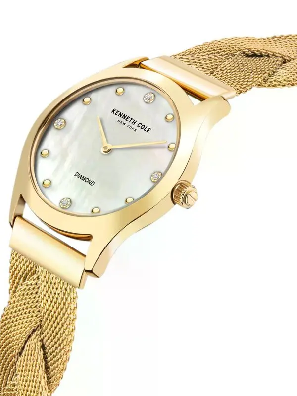 KENNETH COLE Logo-detail 34mm Watch - Neutrals