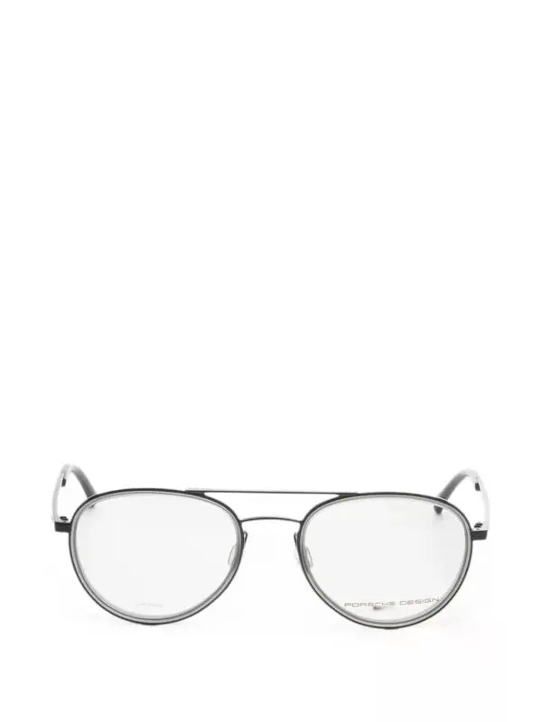 Porsche Design Round-frame Double-bridge Glasses
