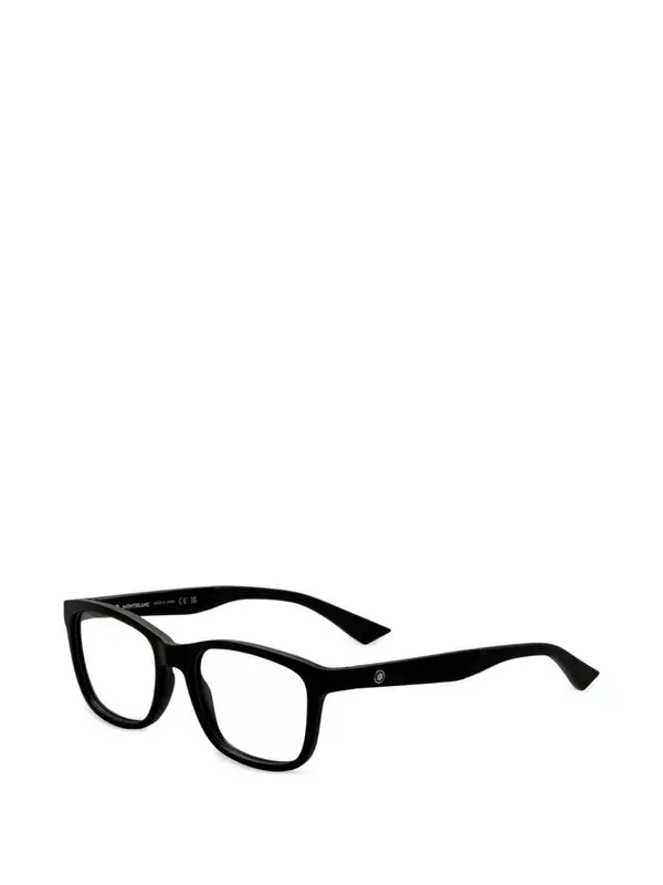 Montblanc Logo-plaque Square-frame Glasses - Black