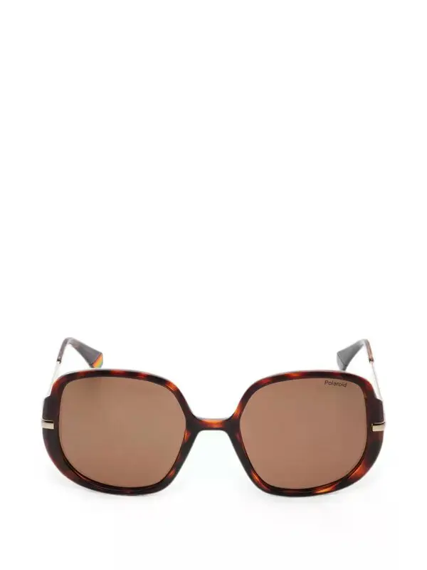 POLAROID Tortoiseshell-effect Square-frame Sunglasses