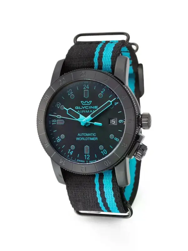 GLYCINE Airman Contemporary Purist 42mm Watch - Black