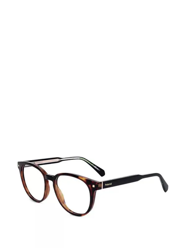 POLAROID Tortoiseshell-effect Round Frame Eyeglasses - Brown