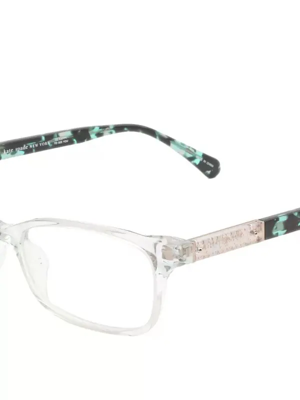 Kate Spade New York Tortoiseshell-effect Rectangle-frame Glasses