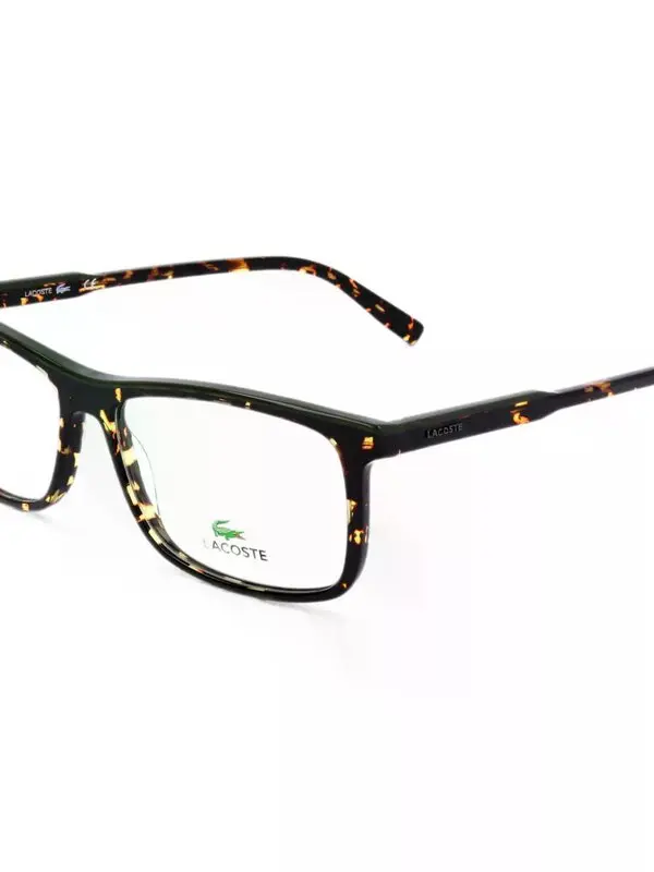 Lacoste Tortoiseshell-effect Rectangle-frame Glasses