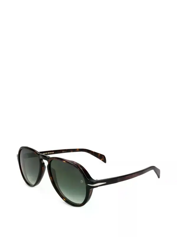 DB EYEWEAR BY DAVID BECKHAM Tortoiseshell-effect Pilot-frame Sunglasses