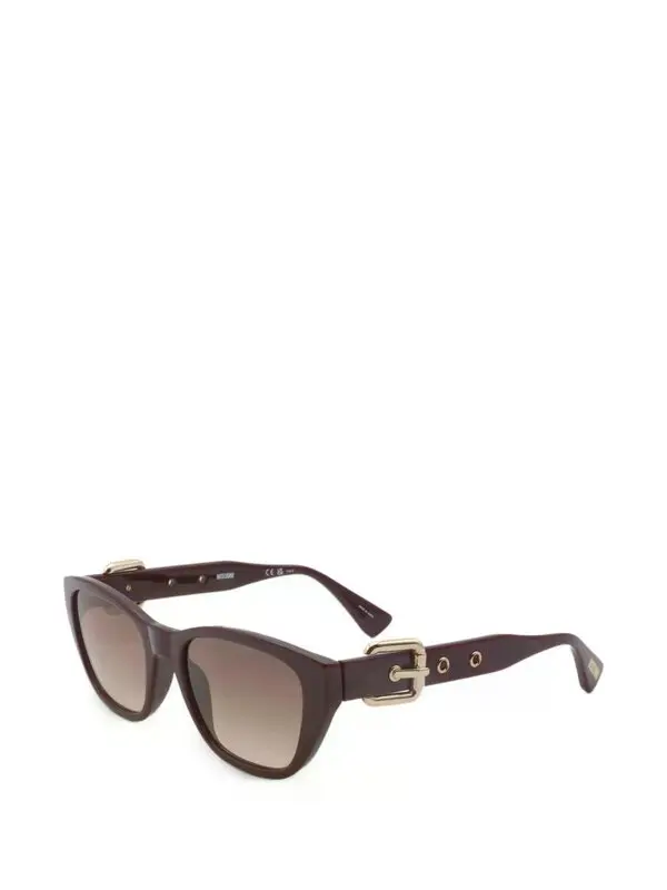 Moschino Cat Eye Buckle Detail Sunglasses - Red