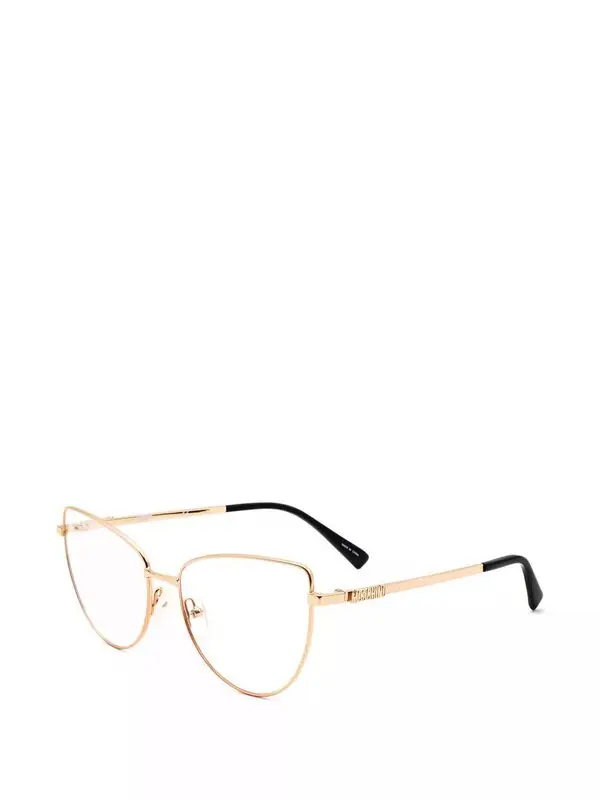 Moschino Cat Eye Frame Eyeglasses - Gold