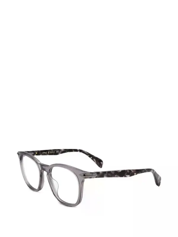 Rag & Bone Tortoiseshell-effect Square-frame Eyeglasses - Grey