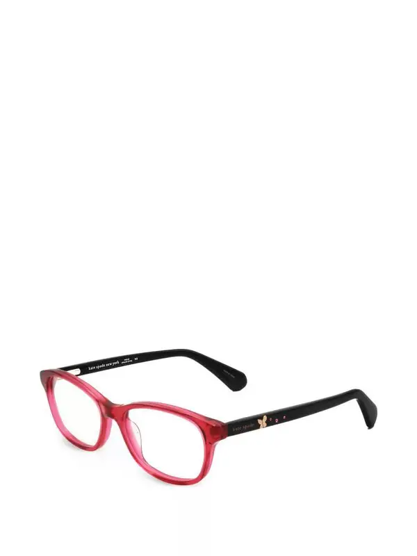 Kate Spade New York Emmi Butterfly Detail Square Frame Eyeglasses - Red